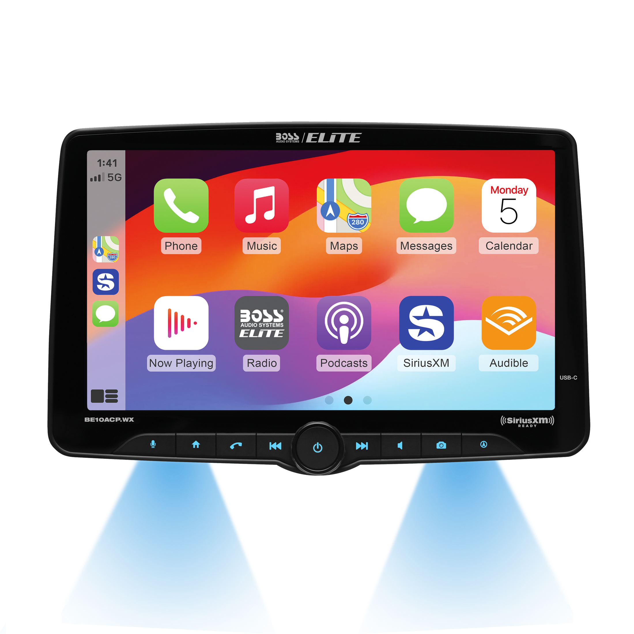 BOSS Audio Systems Elite BE10ACP.WX Single DIN Car Stereo Wireless ...