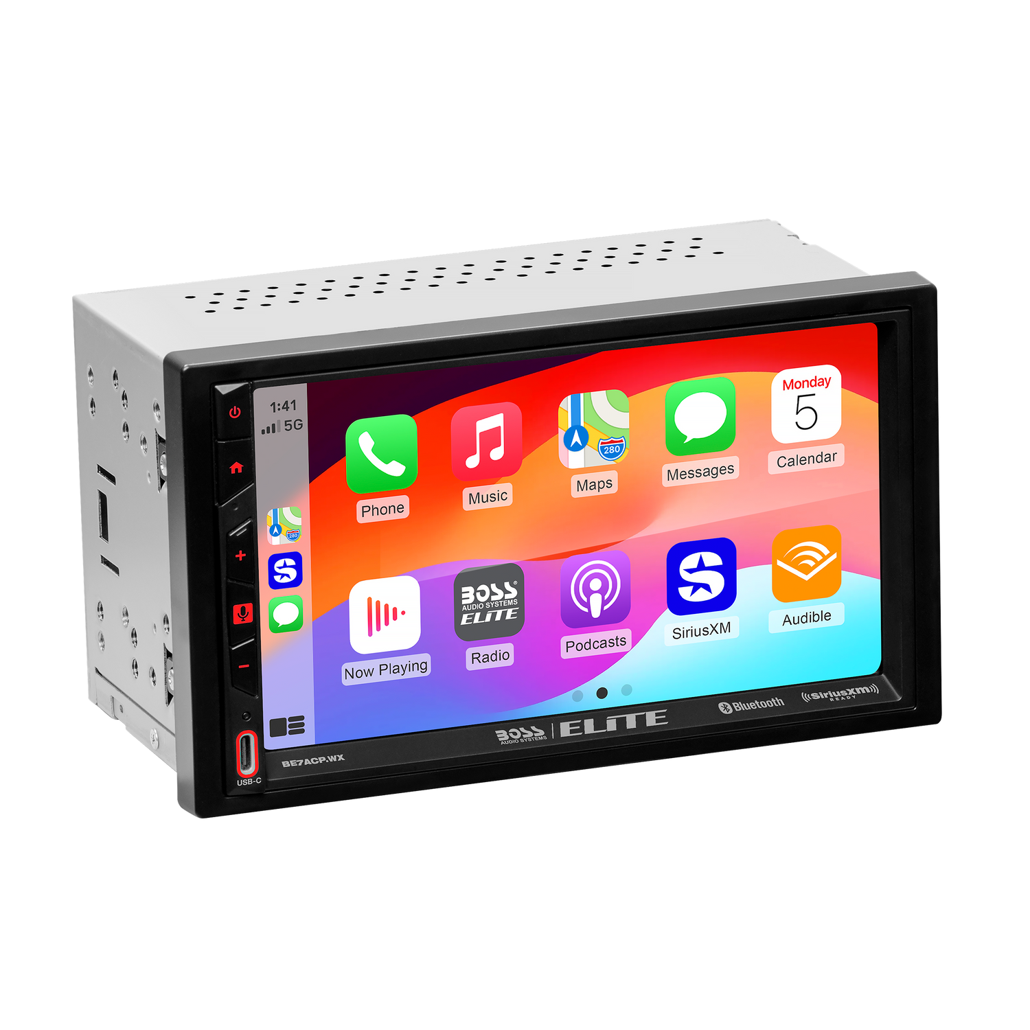 BOSS Audio Systems Elite BE7ACP.WXC Double DIN Car Stereo Wireless Apple CarPlay Android Auto, 7 ...