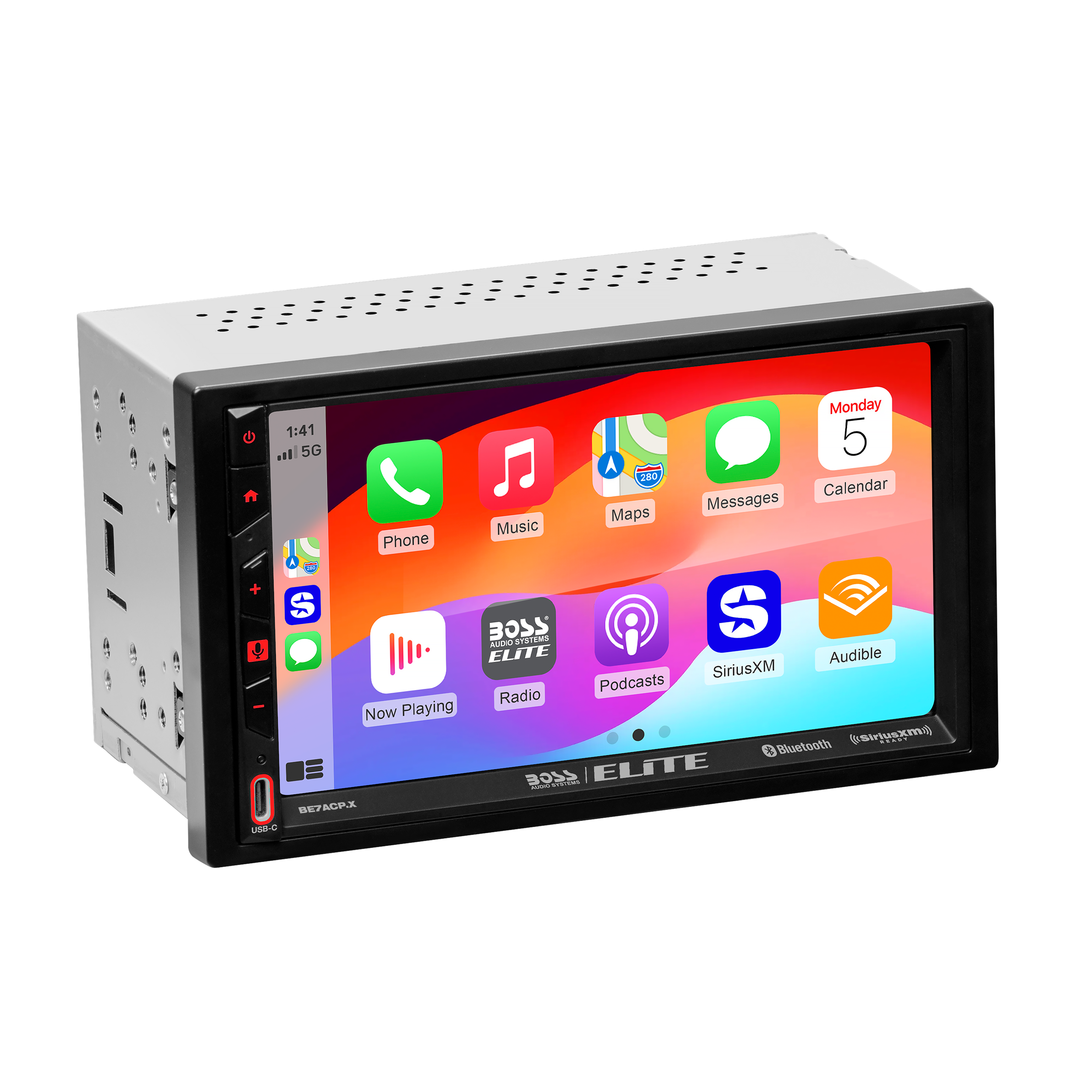 BOSS Audio Systems Elite BE7ACP.XC Double DIN Car Stereo Apple CarPlay ...